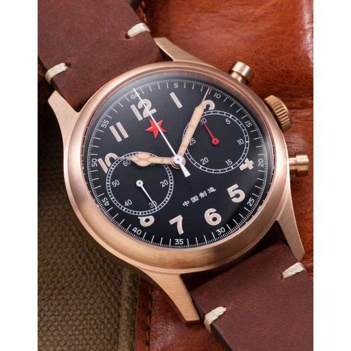 Seagull 1963 Bronze 40mm Chronograph Seagull Bronze 1963 Red Star ...